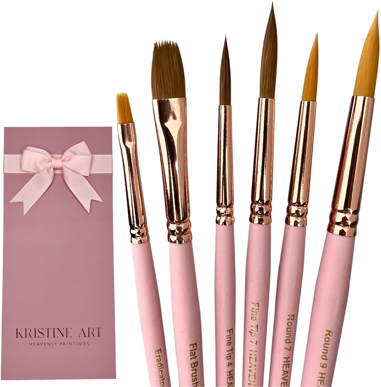Amazon.com: Kristine Art Watercolor Brushes Set of 6, Paint Brushes for ...
