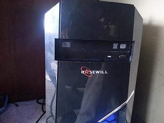Amazon.com: Rosewill ATX Case, Mid Tower Case with Blue LED Fan/Gaming ...