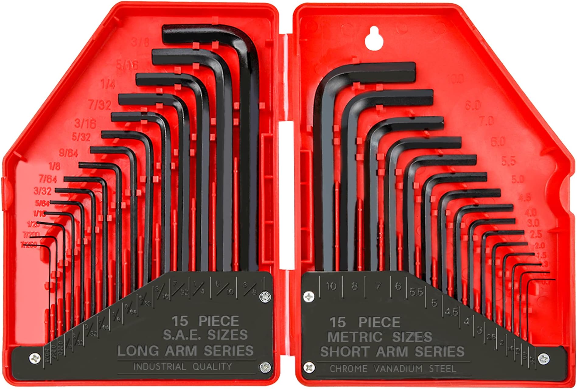 SEDY Juego de llaves hexagonales de 32 piezas, llaves Allen métricas y ...