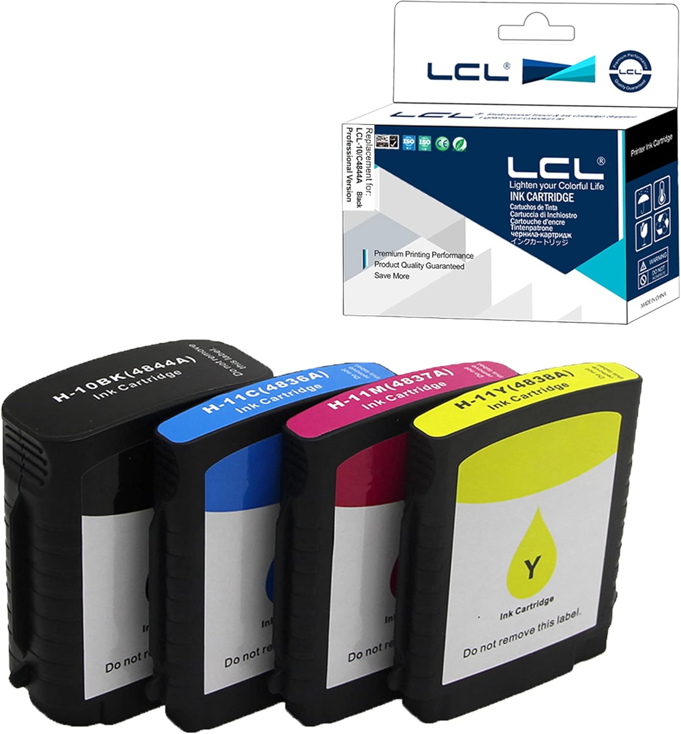 LCL Professional Version Compatible Ink Cartridge 10 11 C4844A C4836A ...