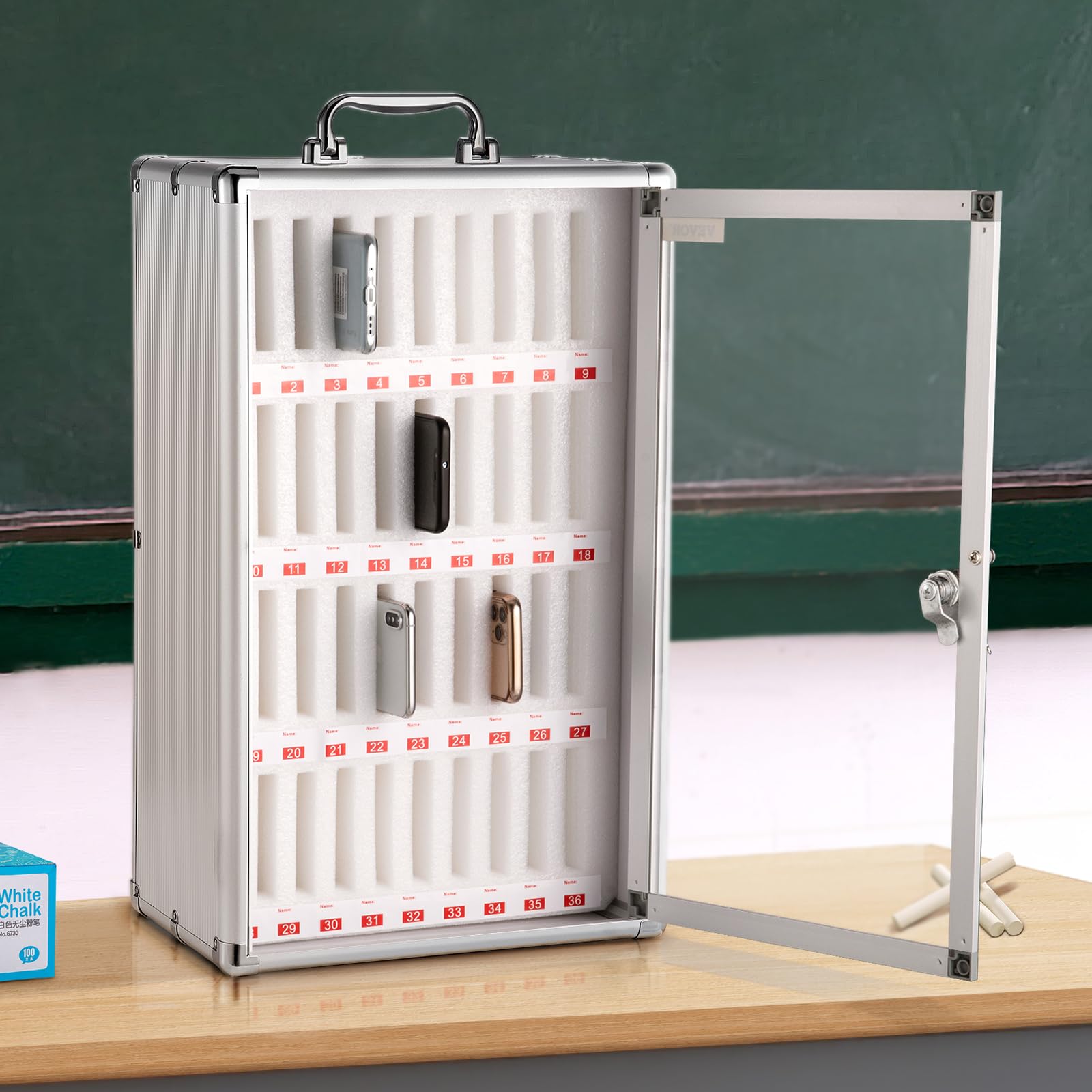 Storage Locker Threan Cell Phone Locker Box For Classroom With Door ...