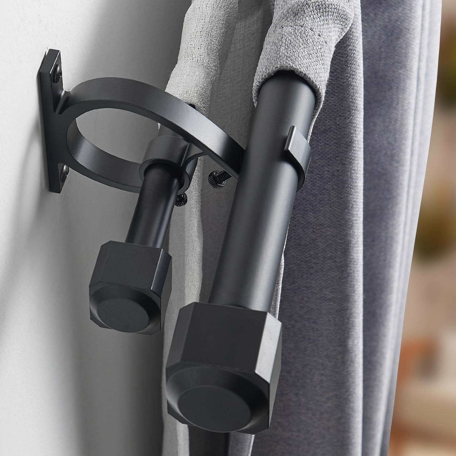 Snapklik.com : 1 Inch Double Curtain Rod 72 To 144 Inch(6-12 Feet ...