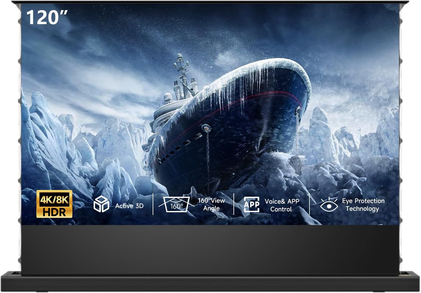 Amazon.com: IN&VI Motorized ALR Floor Rising Projector Screen for Long ...