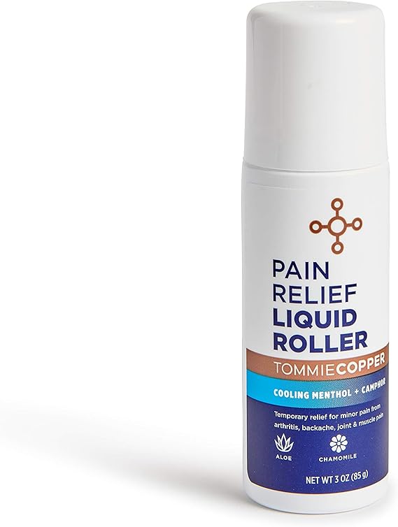 Amazon.com: Tommie Copper Pain Relief Liquid Roller | Cooling Quick-Dry ...