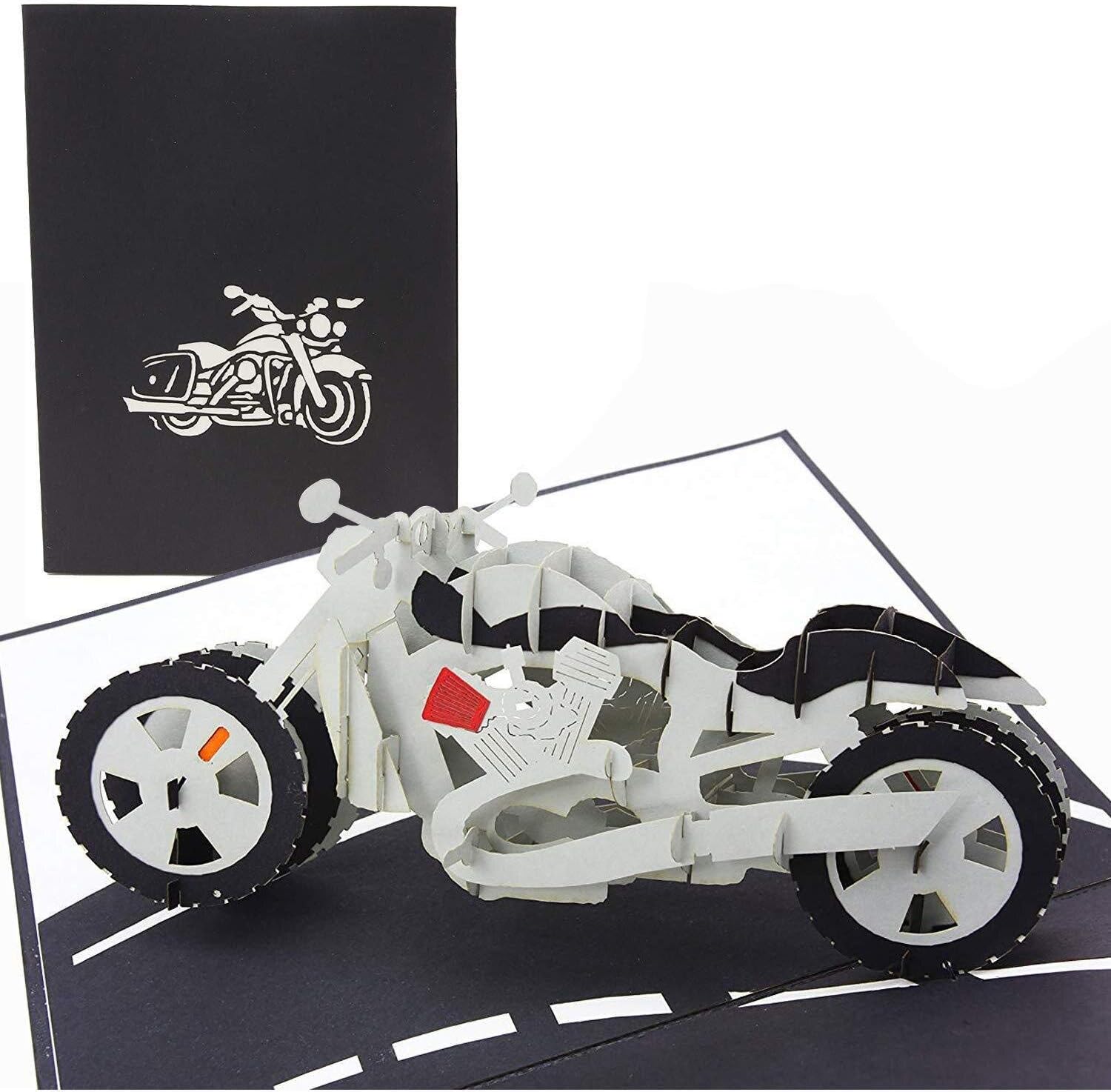 Amazon.com : PopLife® Motorcycle 3D Father’s Day Pop Up Card - Happy ...