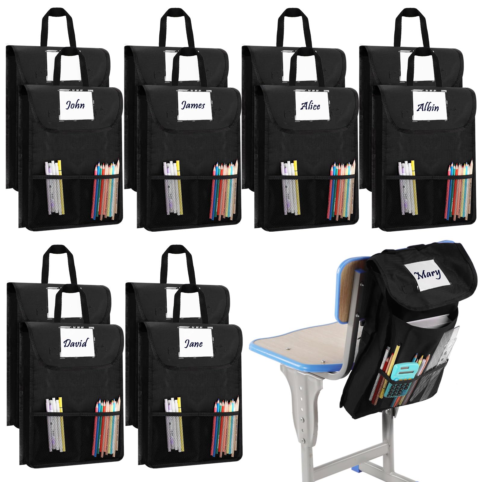 Amazon.com: Panelee Chair Pockets for Classrooms Seat Classroom Chair ...
