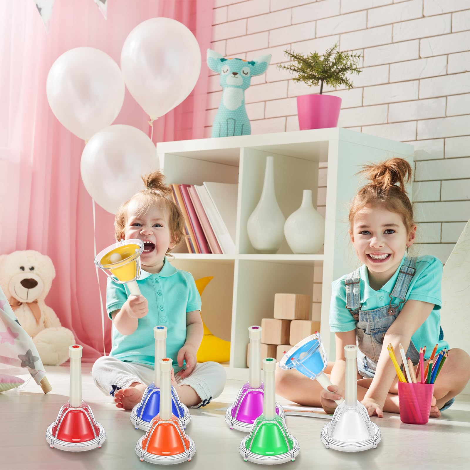 Snapklik.com : Fiada 8 Pcs Hand Bells For Kids Colorful Musical Bells ...