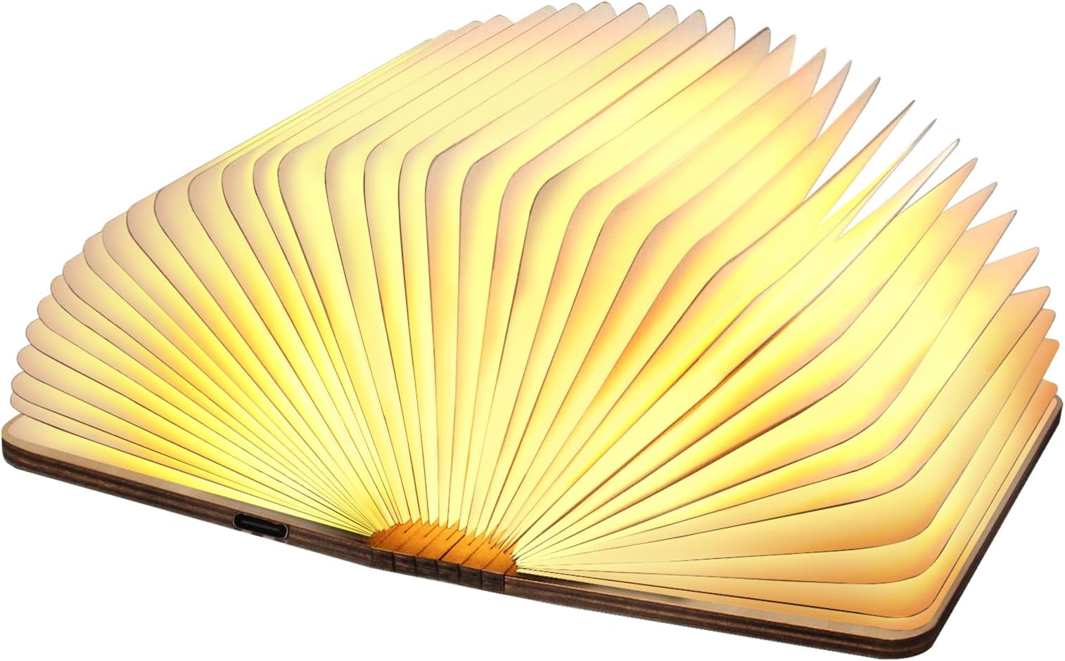 XAROO Wooden Book Light, Birthday Gifts for Mom, LED Rechargeable Book ...