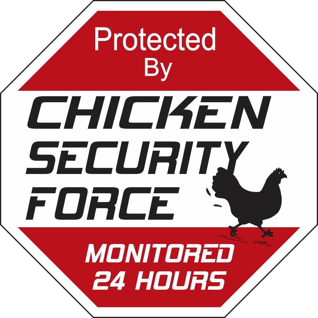 Amazon.com: Chicken Security Force Sign : Home & Kitchen
