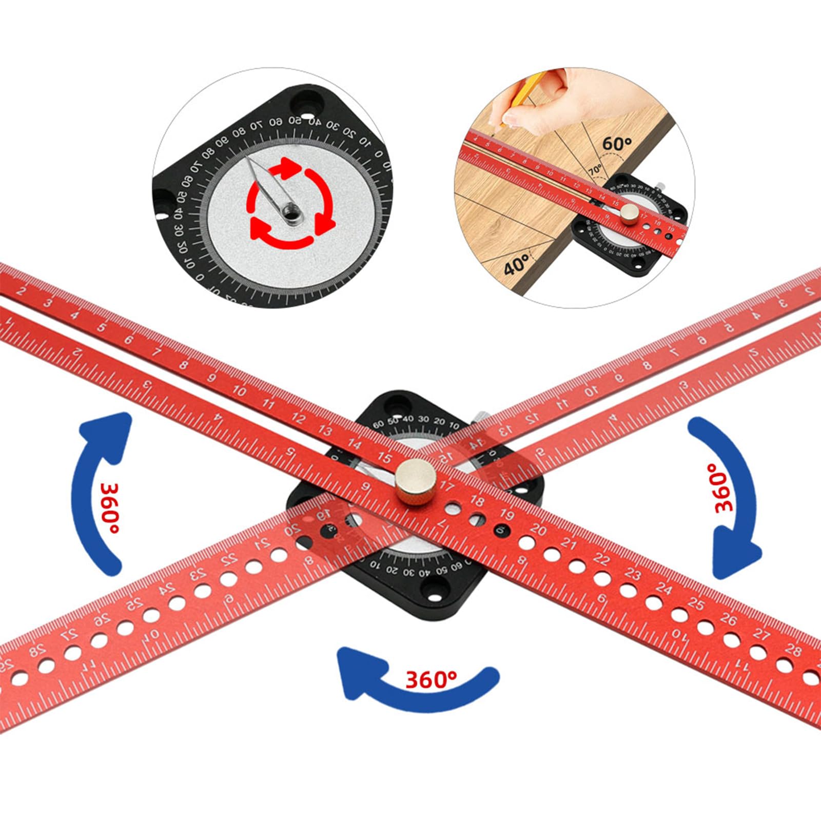 Snapklik.com : 5 In 1 Woodworking Circular Drawing Tool, 360 Compass ...