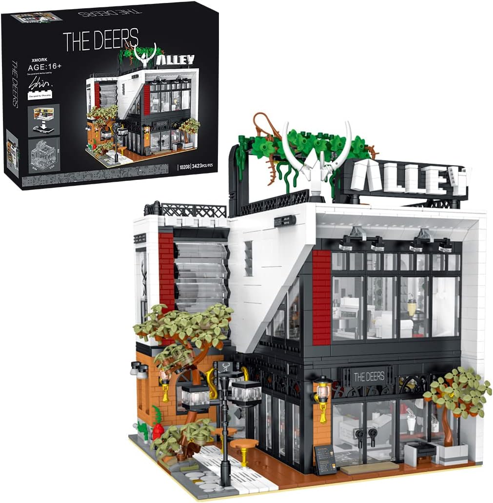 Amazon.com: DIY Restaurant Model Building Kit with Lights, 3423PCS ...
