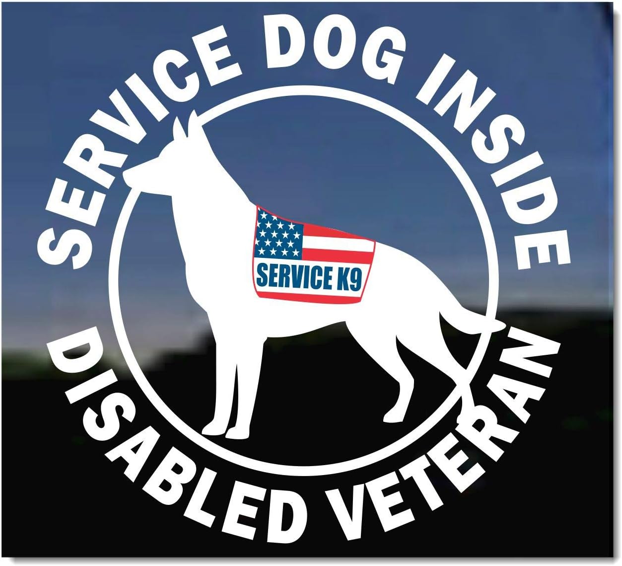 Amazon.com: Service Dog Inside Disable Veteran Window Decal ...