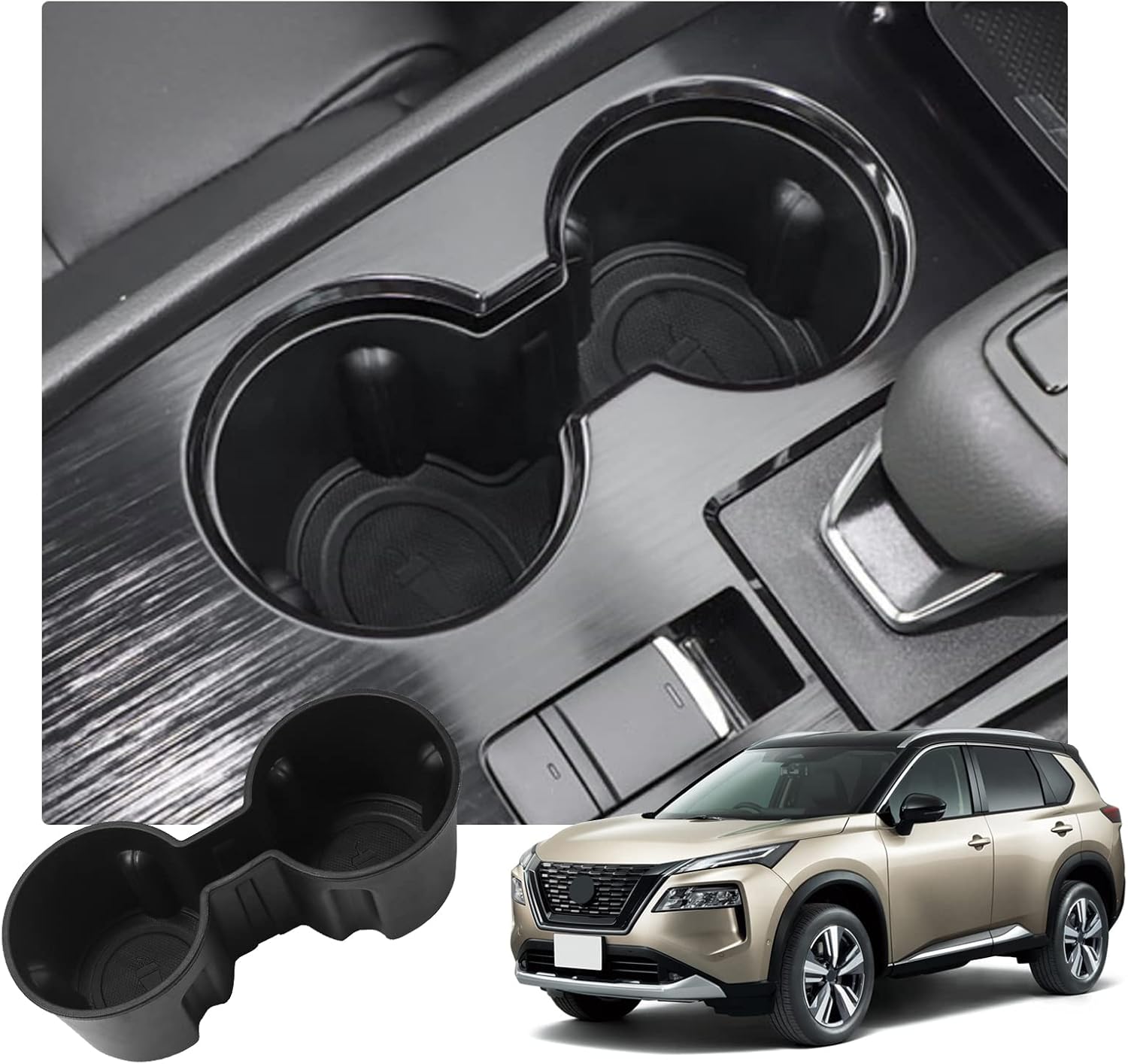 Amazon | 【RUIYA】2022~2024 エクストレイル T33型 4代目 カップホルダー TPE製 エクストレイル T33ドリンクホルダー 新型 エクストレイル センターコンソール ...