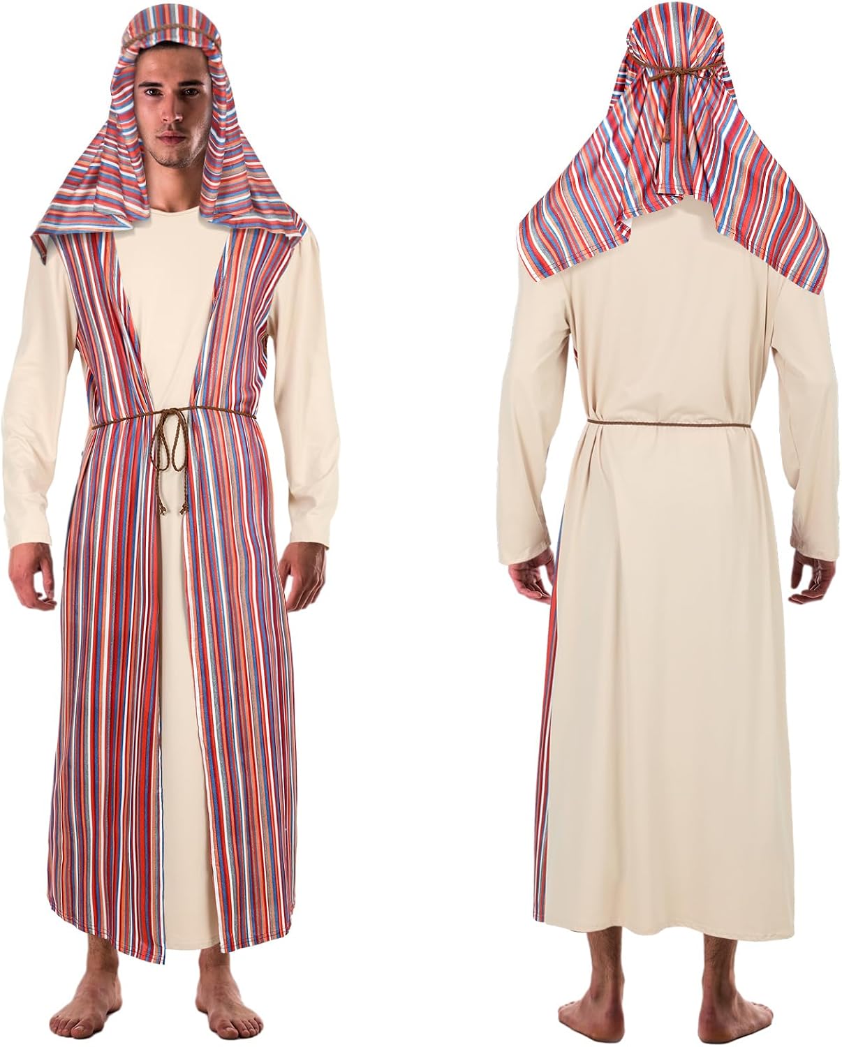 Amazon.com: Jenaai 4 Pcs Christmas Wise Men Costumes Religious Nativity ...