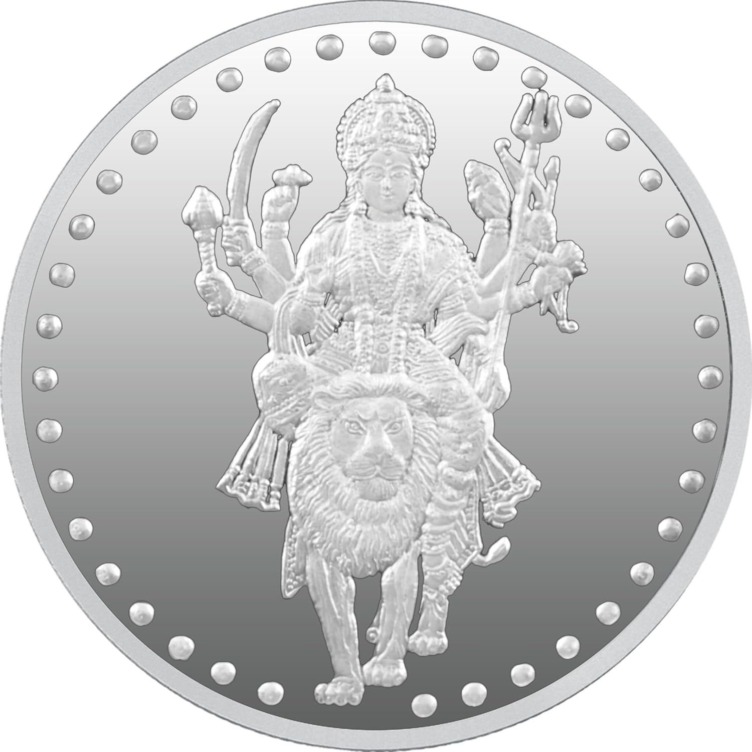 Buy Ashok Kumar & Sons Pure Silver Durga Maa Coin 10 gm at Amazon.in