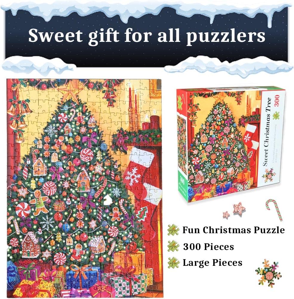 Rompecabezas de Navidad de 300 piezas para adultos, piezas grandes ...