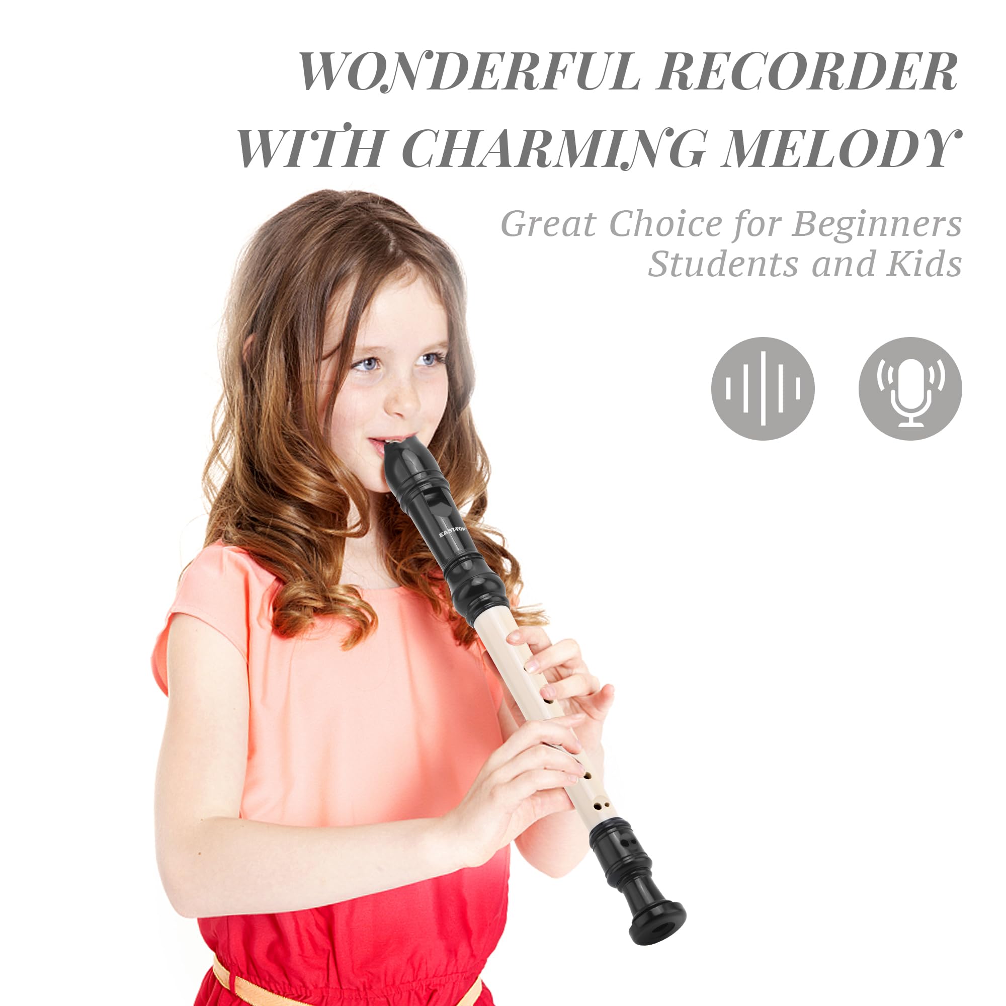 Snapklik.com : EAST TOP Soprano Recorder For Beginners, 8 Hole Plastic ...