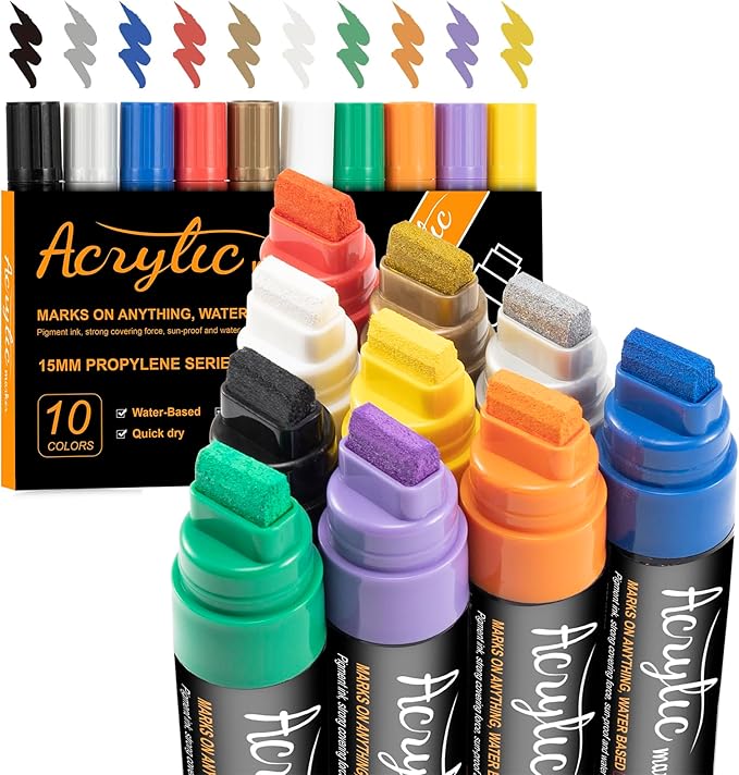 Amazon.com: Sistavo Graffiti Markers Paint Markers 15mm Jumbo Felt Tip ...