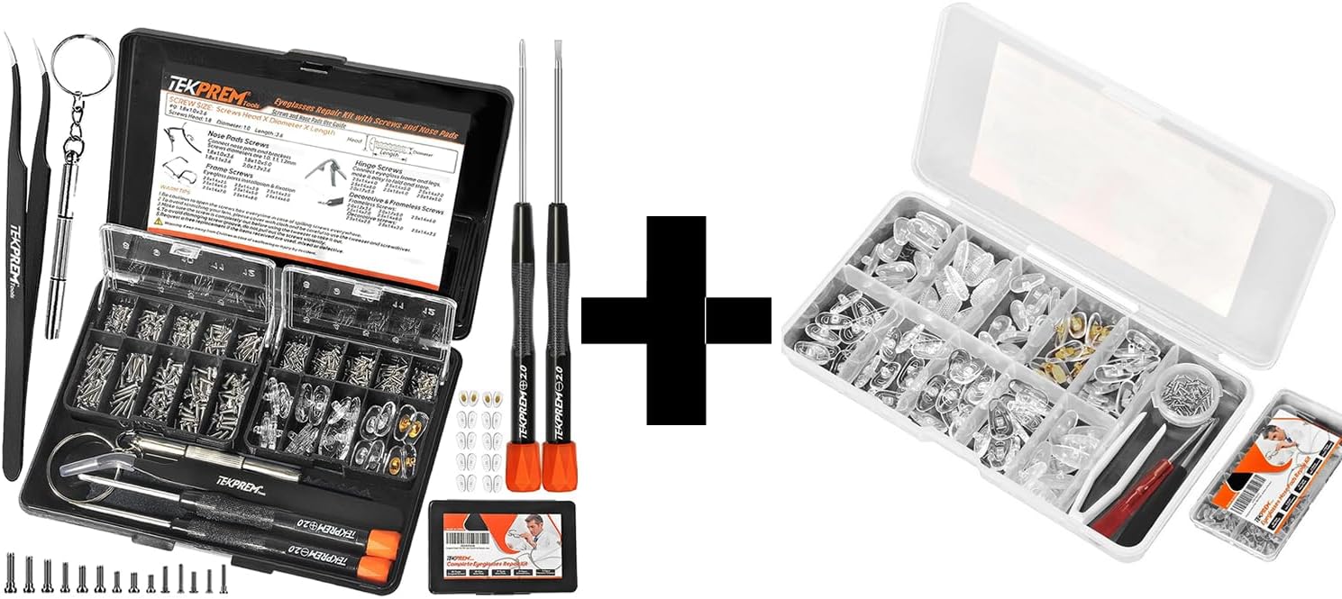 Amazon.com: Complete Eyeglass Repair kit & 50 Pairs Eyeglass Nose Pads ...