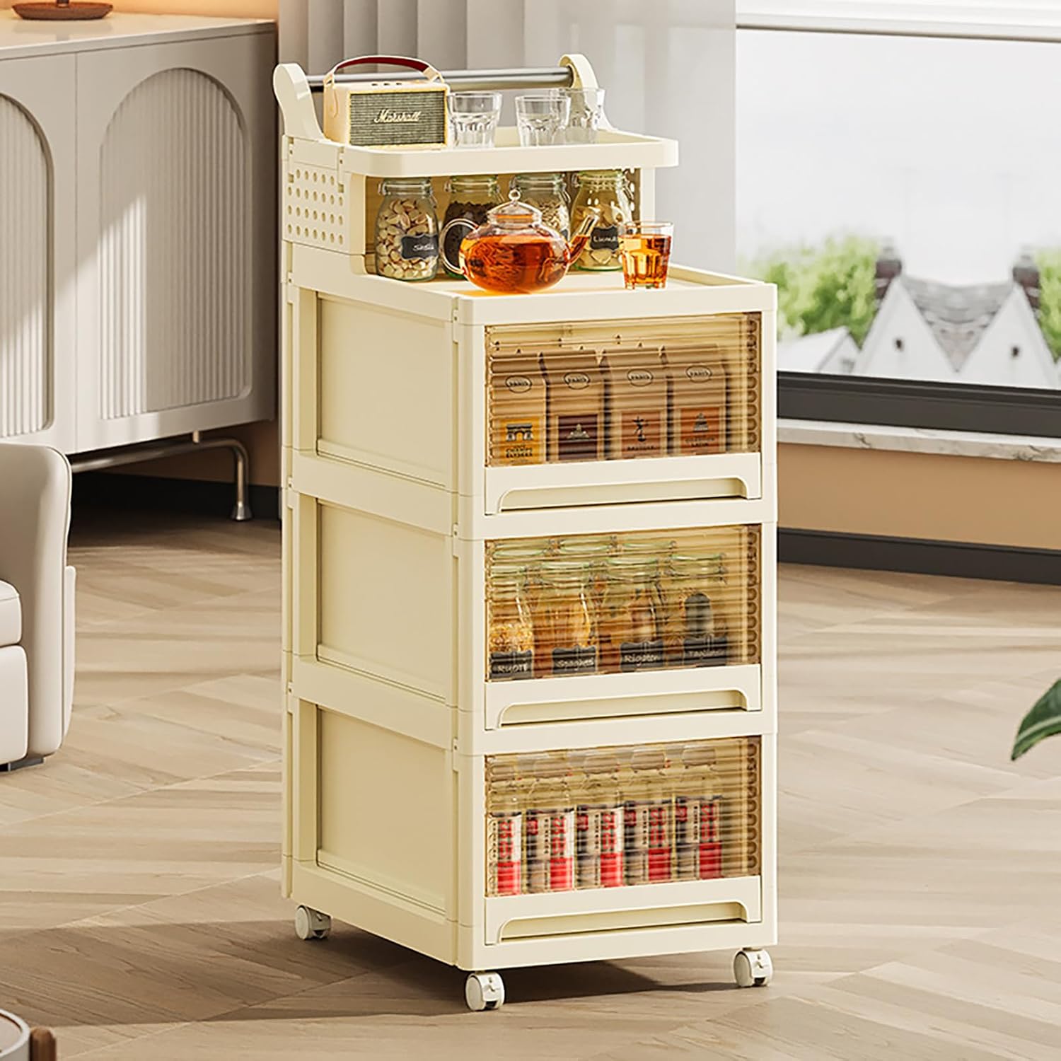 Trolley with Drawers and Wheels, Rolling Drawer Cabinet, Rolling ...