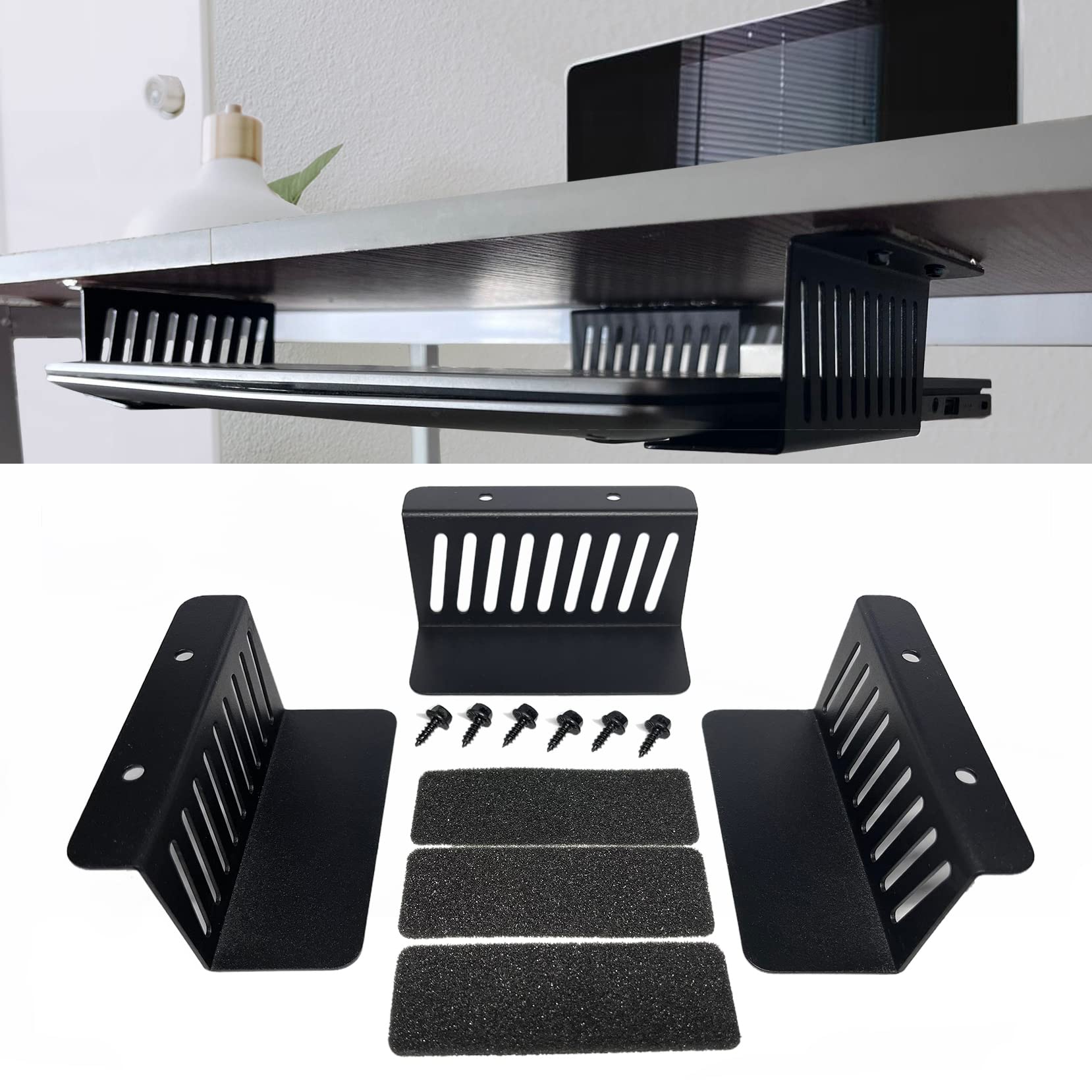 Laptop Holder Under Desk ,Under Desk Aluminum Alloy Laptop Mount ...