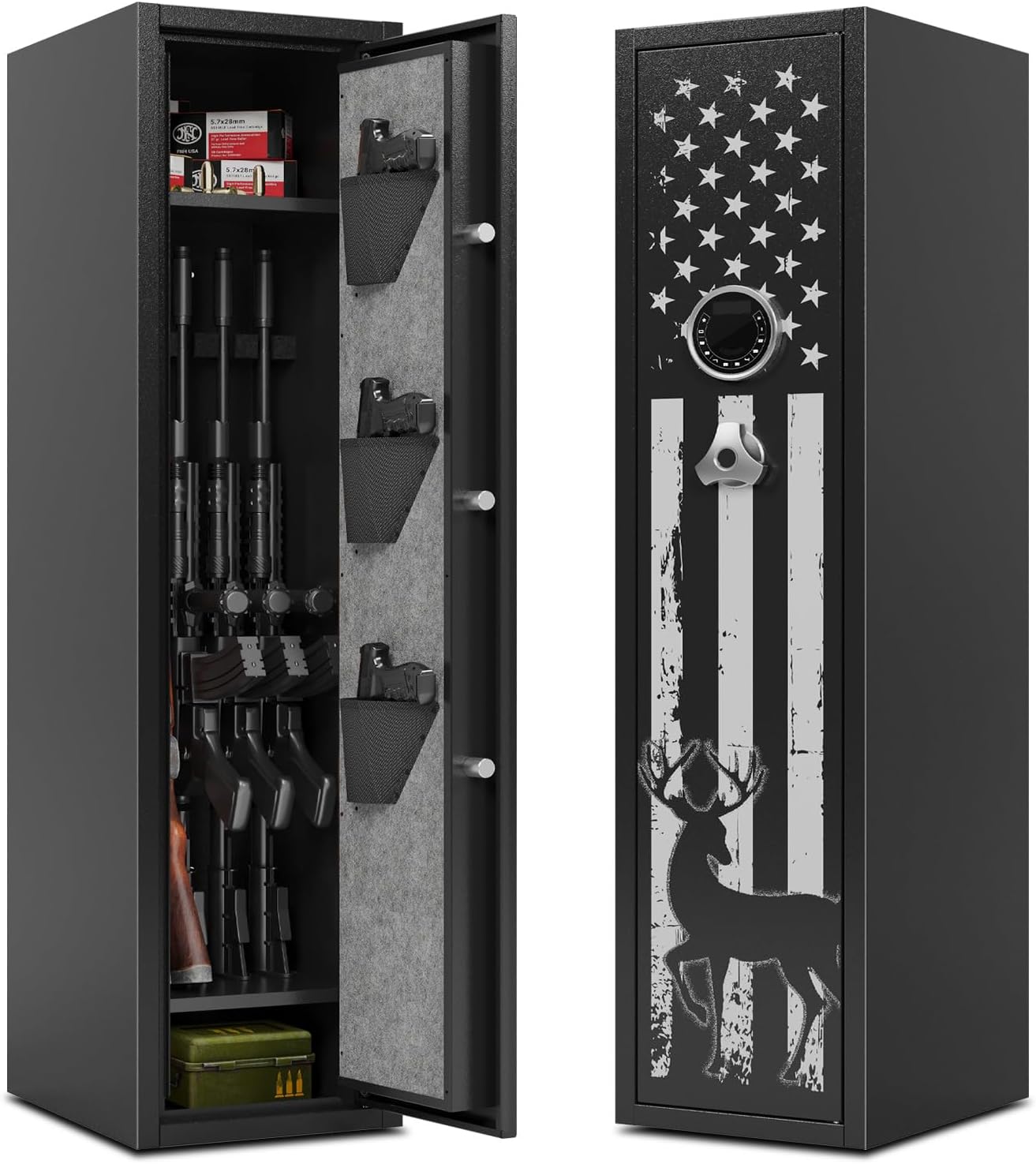 Amazon.com: KAER Gun Safe,Gun Safes for Rifle and Pistols,Gun Cabinets ...