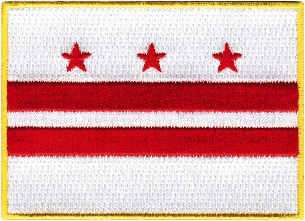 Amazon.com: Washington DC State Flag Embroidered Patch Iron-On District ...