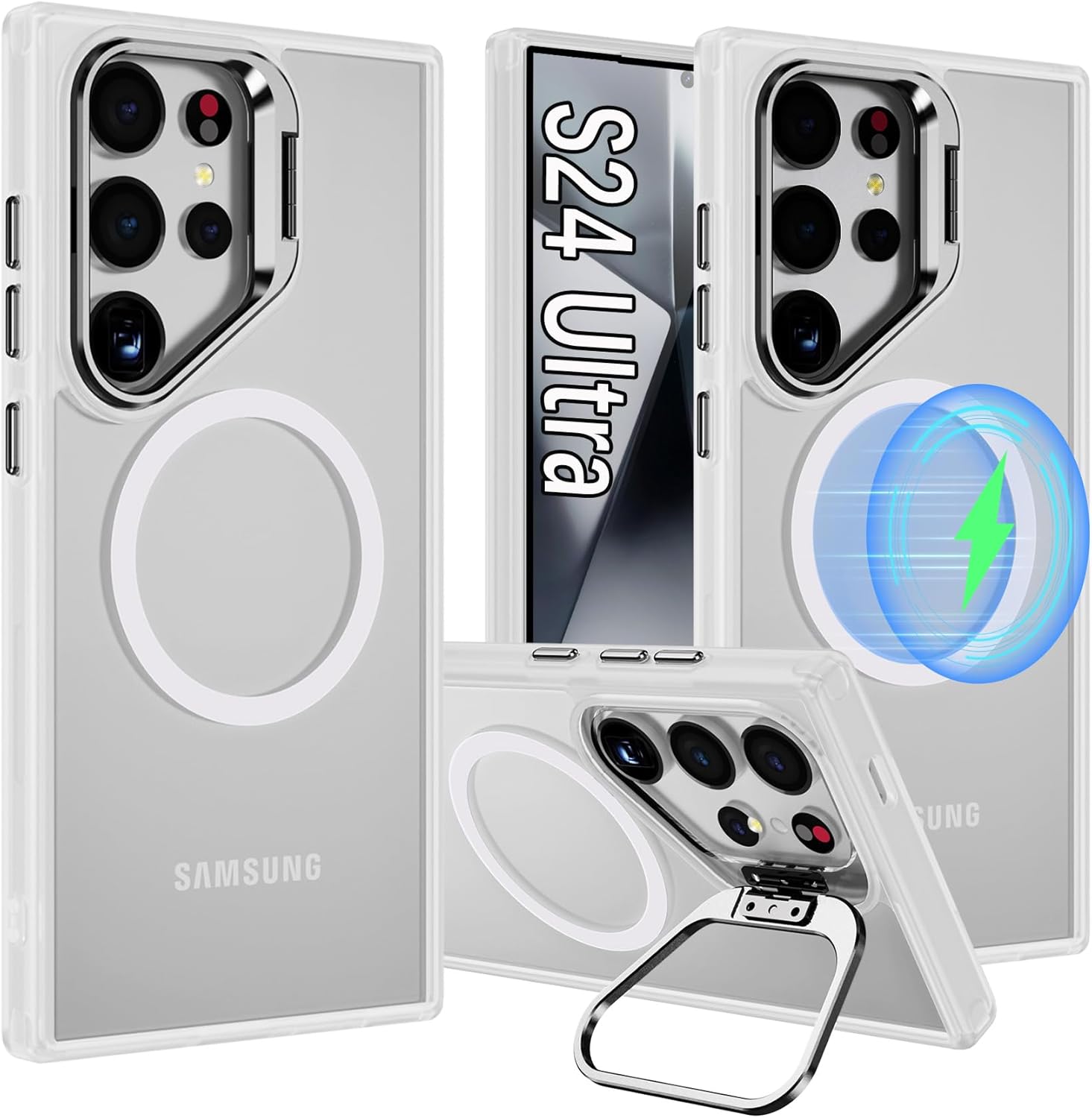 Amazon.com: ZOEII for Galaxy S24 Ultra Case Magnetic, Heavy Duty Rugged ...