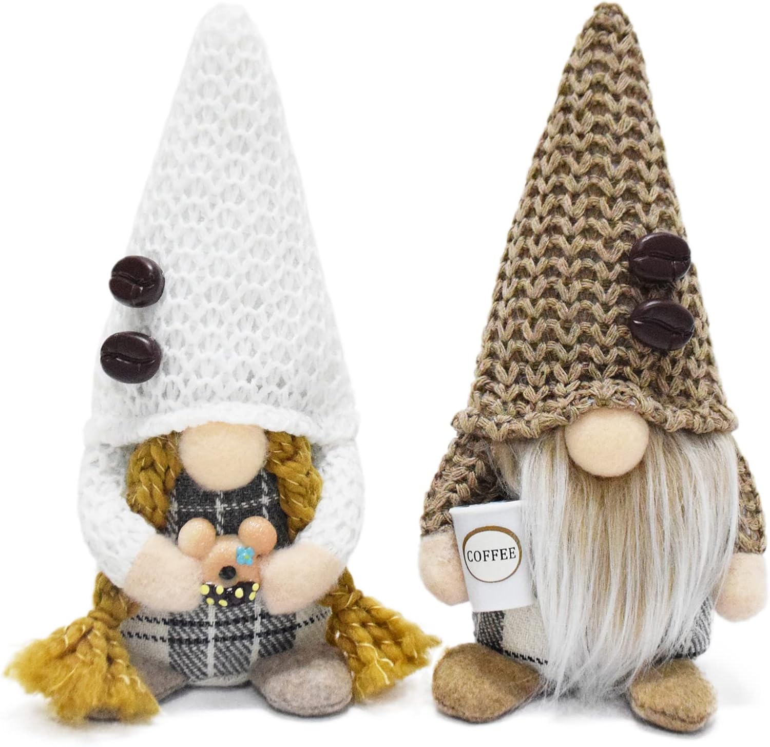 Amazon.com: Attiigny Coffee Gnomes Plush Coffee Bar Tea Time Decoration ...