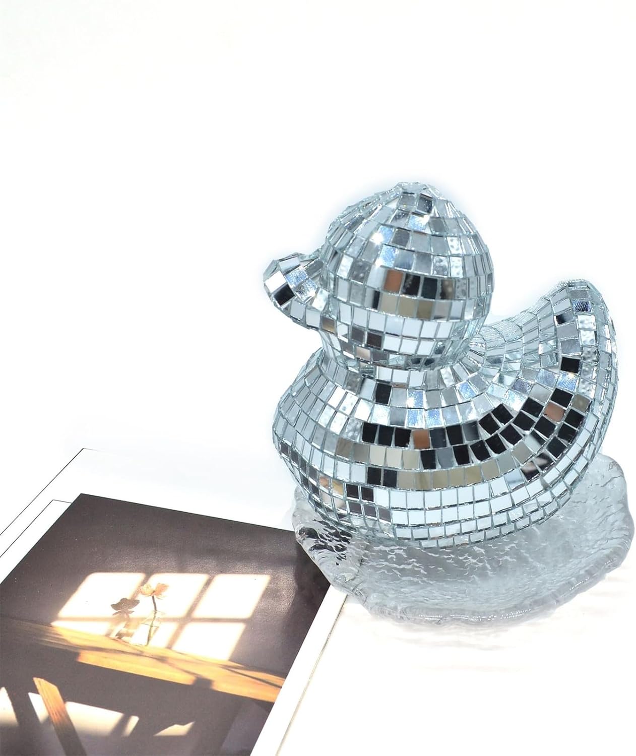Amazon.com: Mirror Disco Ball Duck Shape,Cute Duck Disco Ball,Table ...