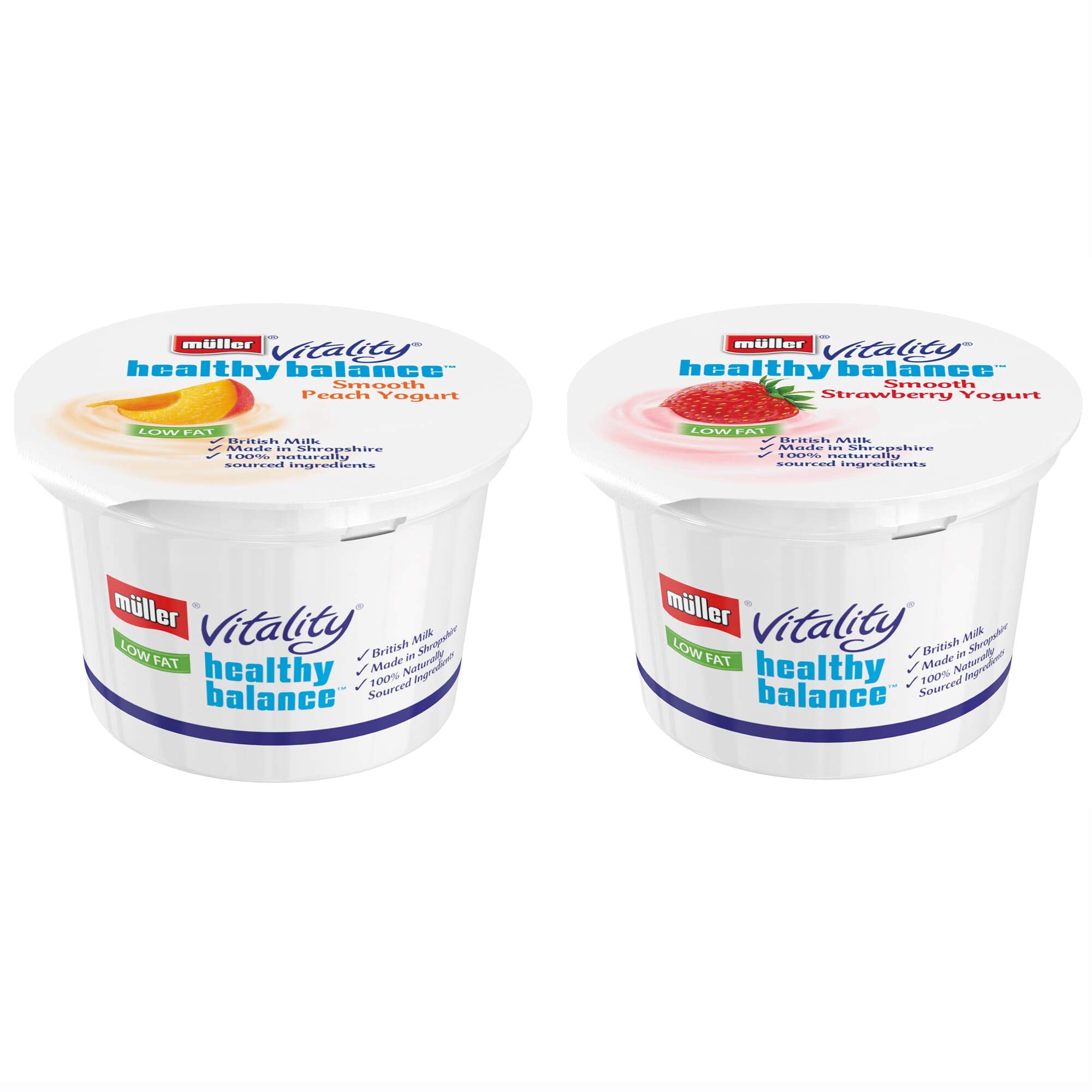 Buy Muller Vitality y Balance Mixed Case Yogurts - 12x110g Online at ...