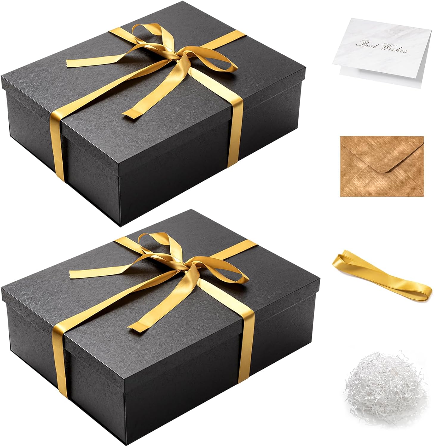 Amazon.com: Mefleet 2 Pack Large Gift Box with Lid for Presents 17x13x5 ...