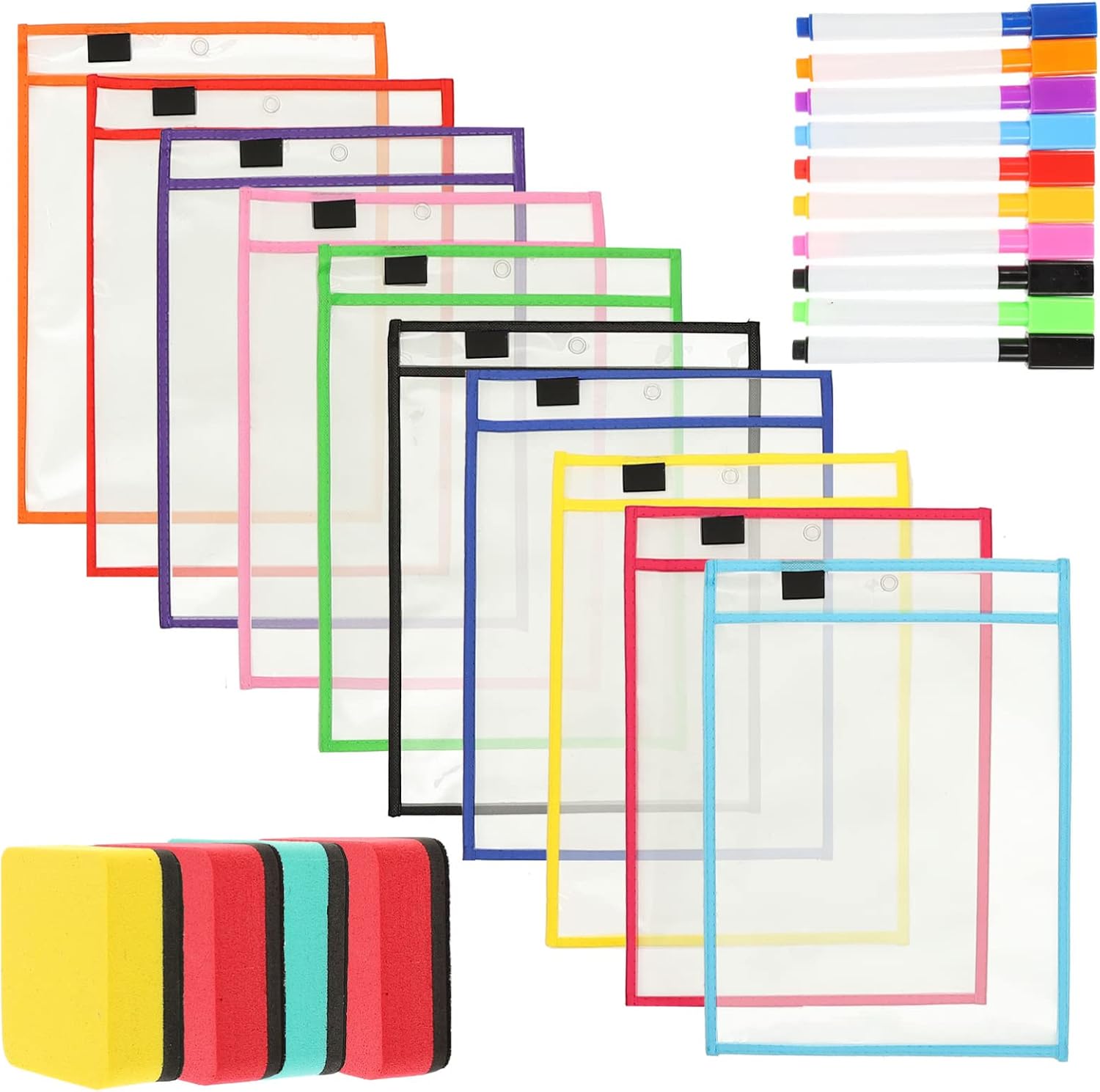 Amazon.com: STOBOK 1set Erase Sleeves for Daily Use Reusable File ...