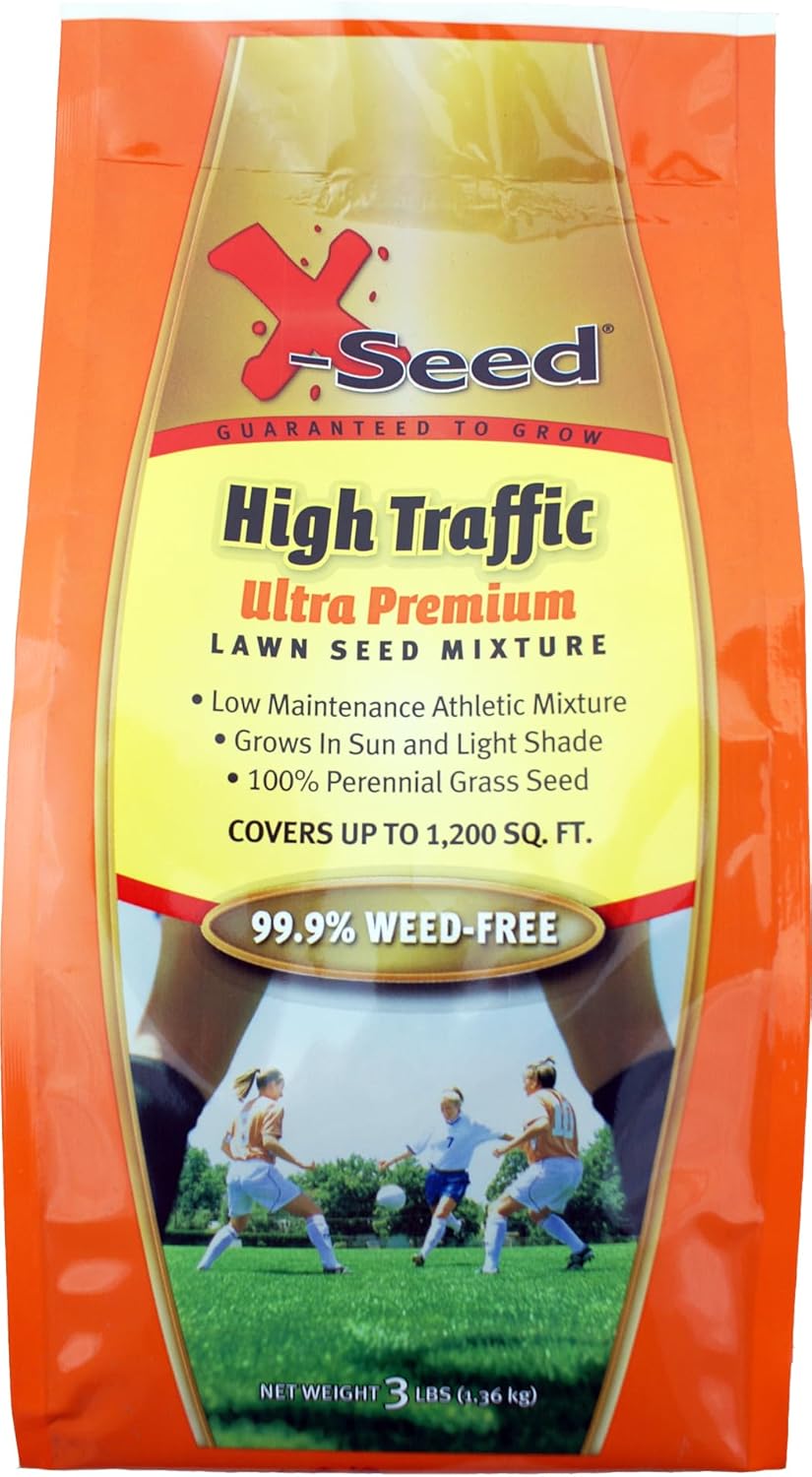 Amazon.com : X-Seed Ultra Premium High Traffic Lawn Seed Mixture, 3 ...
