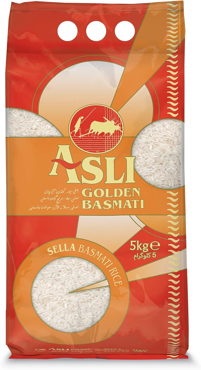 Asli Golden Sella Basmati Rice - 1x5kg : Amazon.co.uk: Grocery