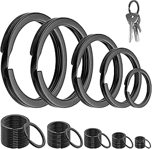 KGGZKG Pack of 60 Key Rings 30 mm 28 mm 25 mm 20 mm 15 mm Key Ring ...