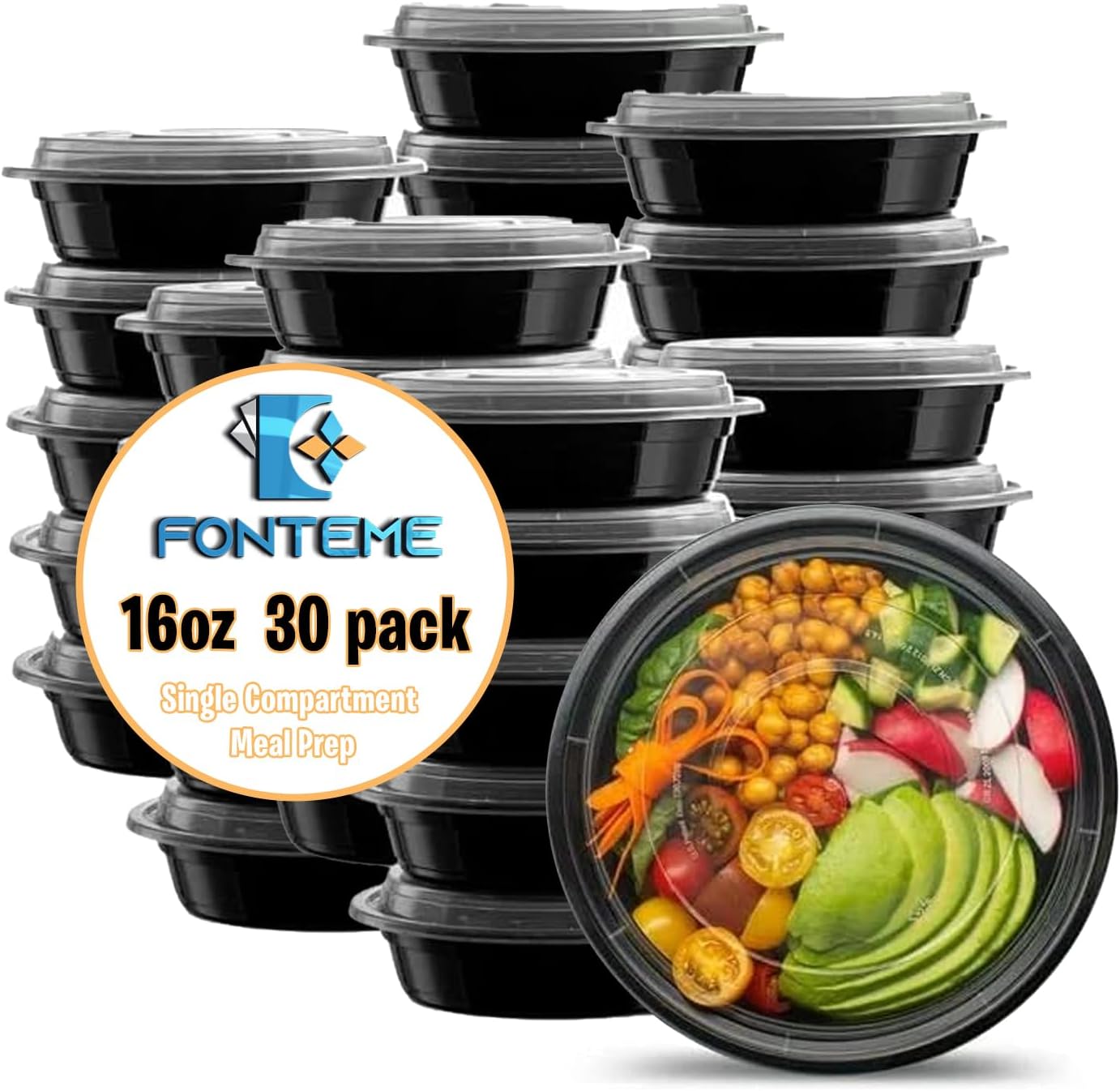 Amazon.com: XpressPak Plastic Food Deli Containers With Twist Top Lids ...