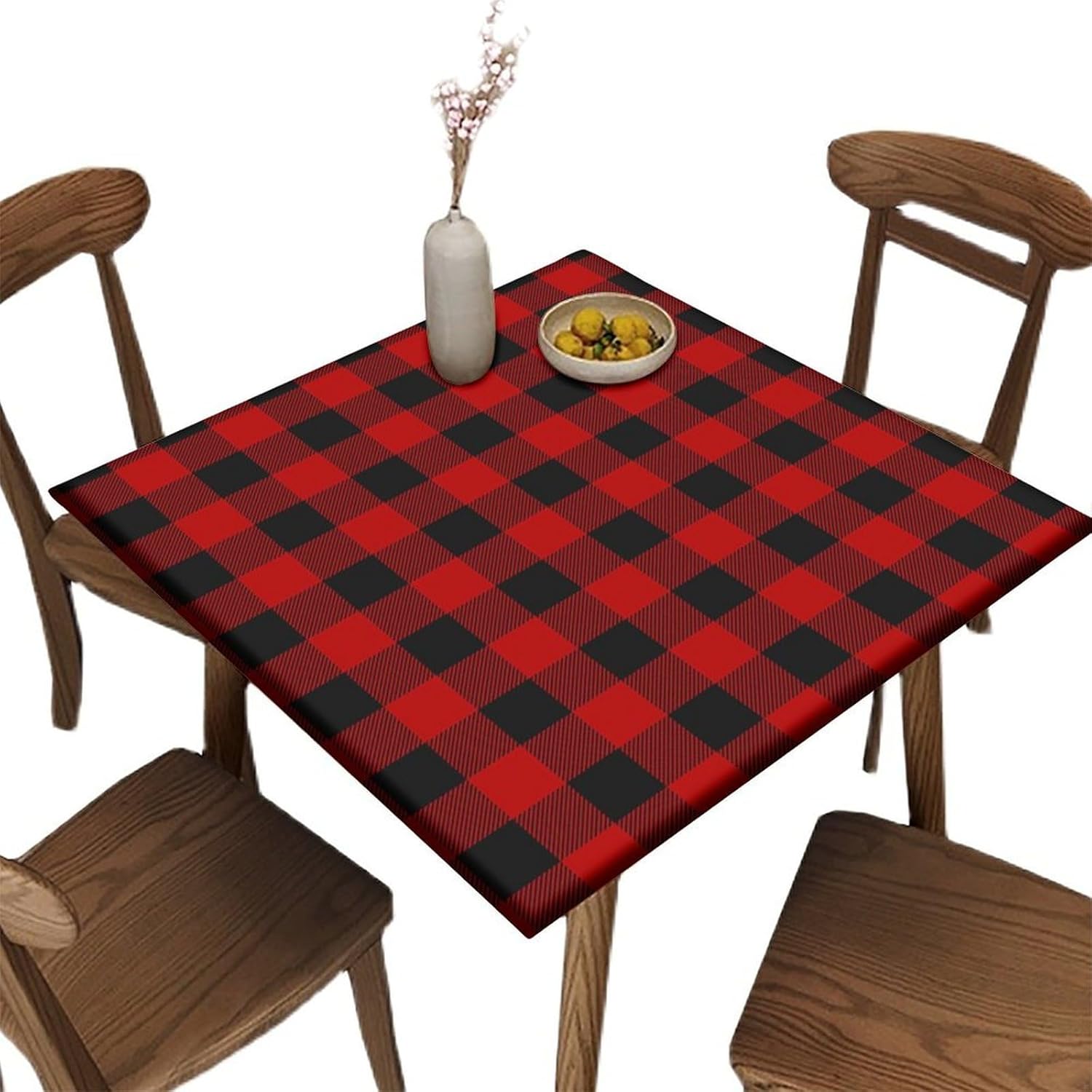 Amazon.com: FKAPSVK Card Table Tablecloth Square, Plaid Pattern Printed ...