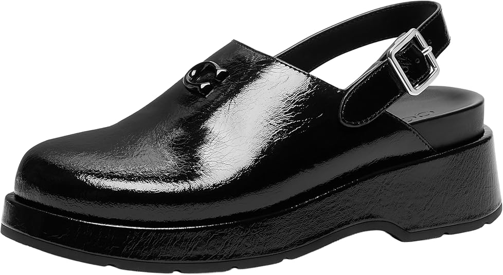 Amazon.com: Coach Women's Sculpted C Platform Clog in Glazed Leather ...