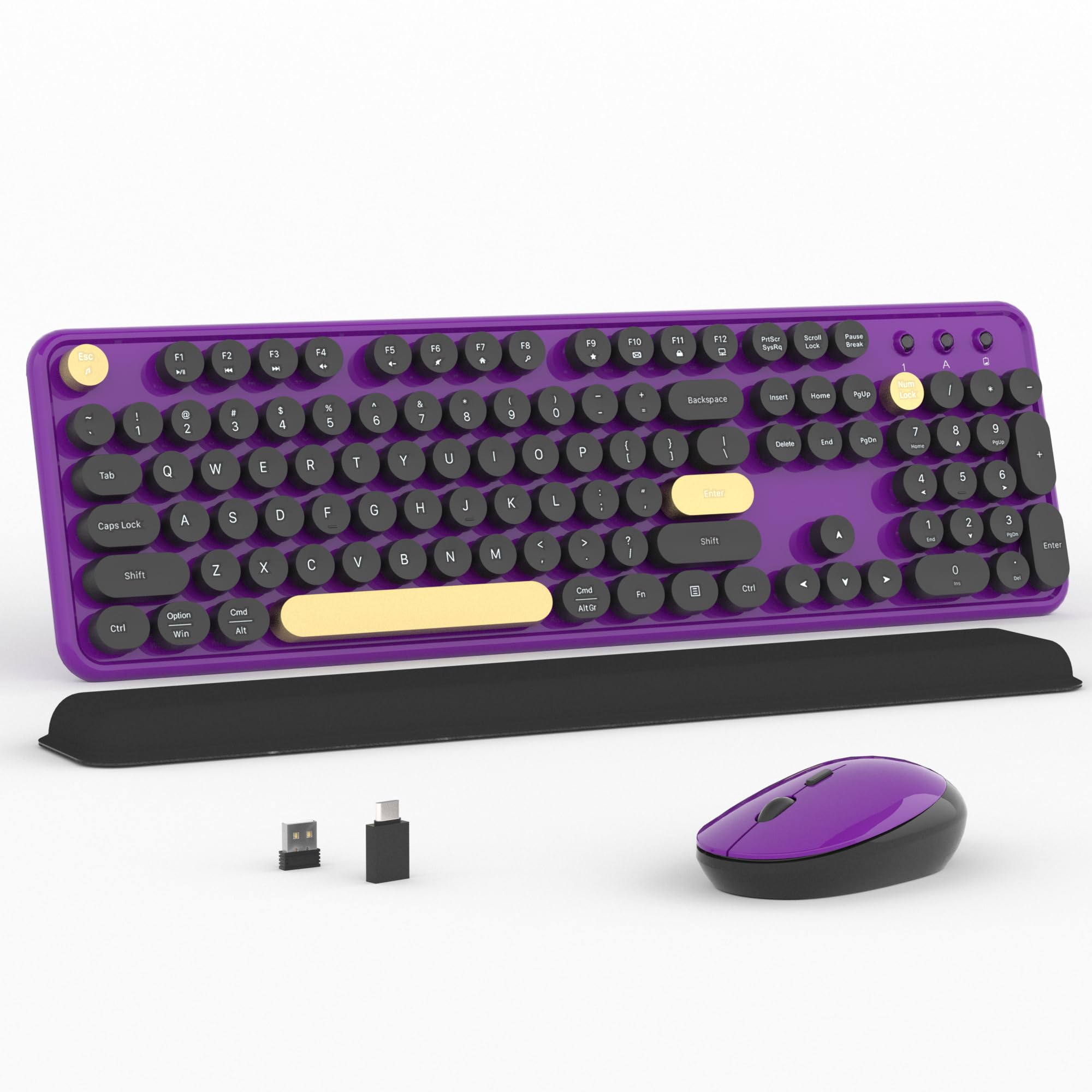 Wireless Computer Keyboard and Mouse Combo, NEOBELLA Colorful ...