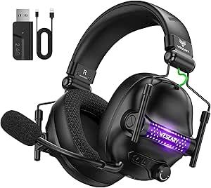 Amazon.com: WESEARY WG2 Wireless Gaming Headsets with Microphone for ...