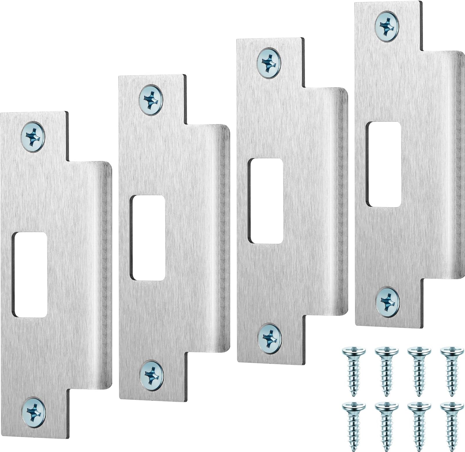 Haiabei 6Pcs 4-7/8" Zinc Plated Strike Plate Universal Door Strike ...