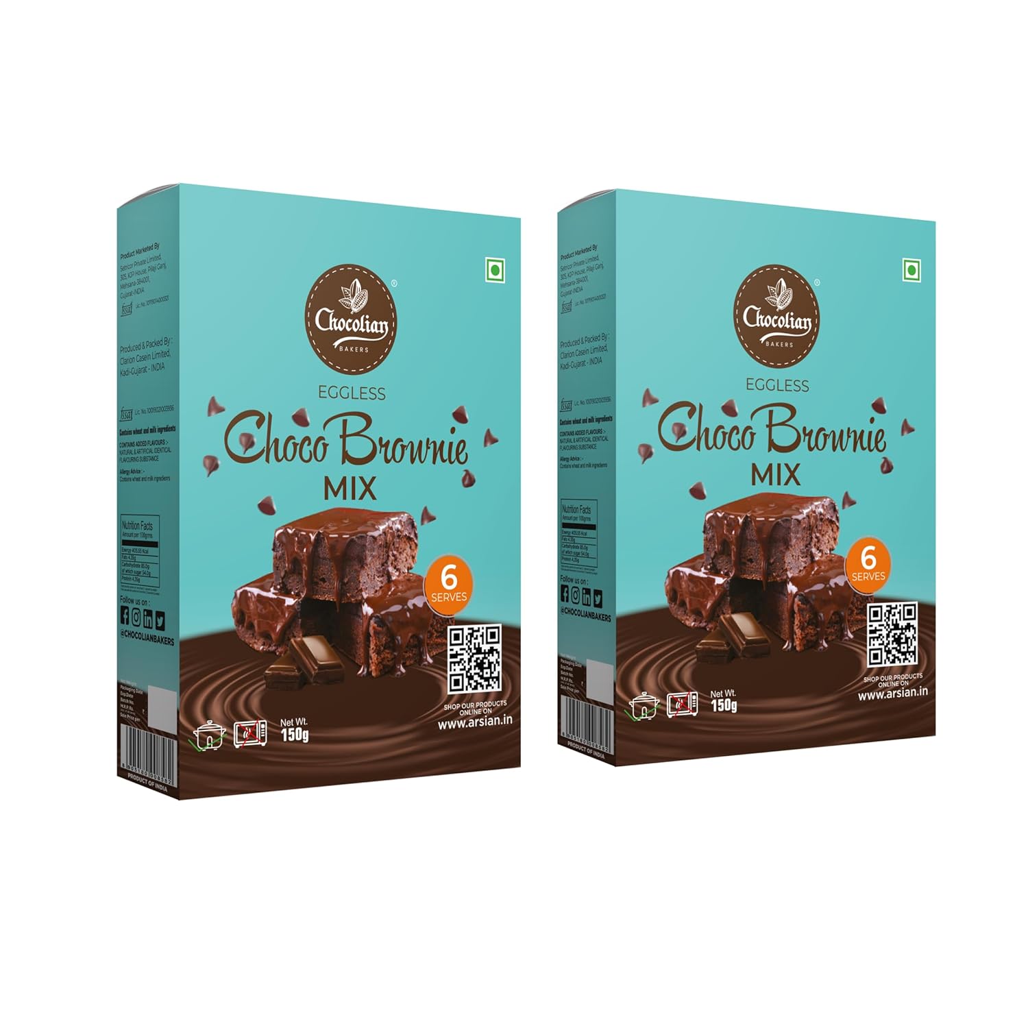 Chocolian Bakers Eggless Choco Brownie cooker Cake Mix Powder | Instant ...