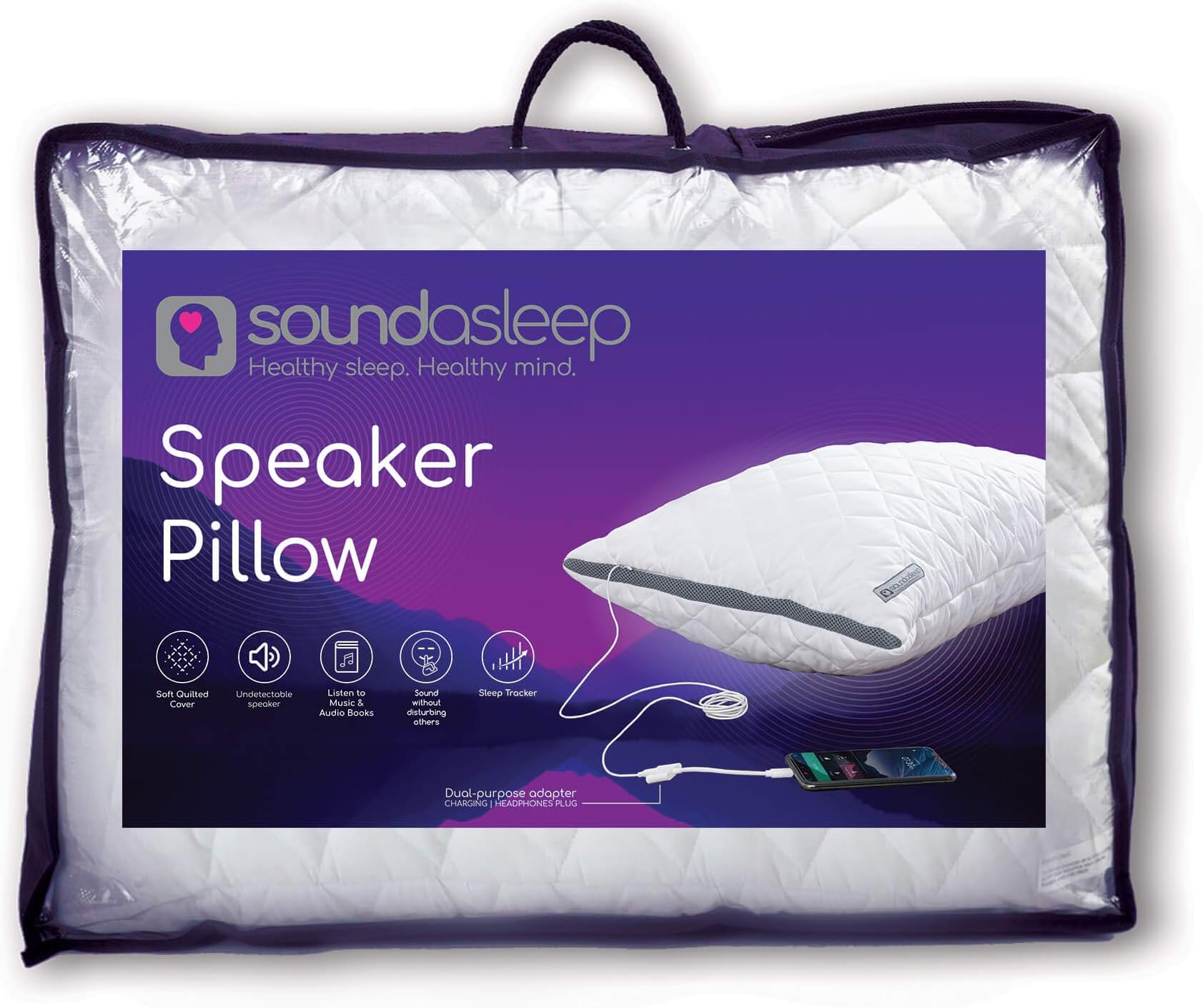 Soundasleep Speaker Pillow - Music Pillow with Built in Speaker ...