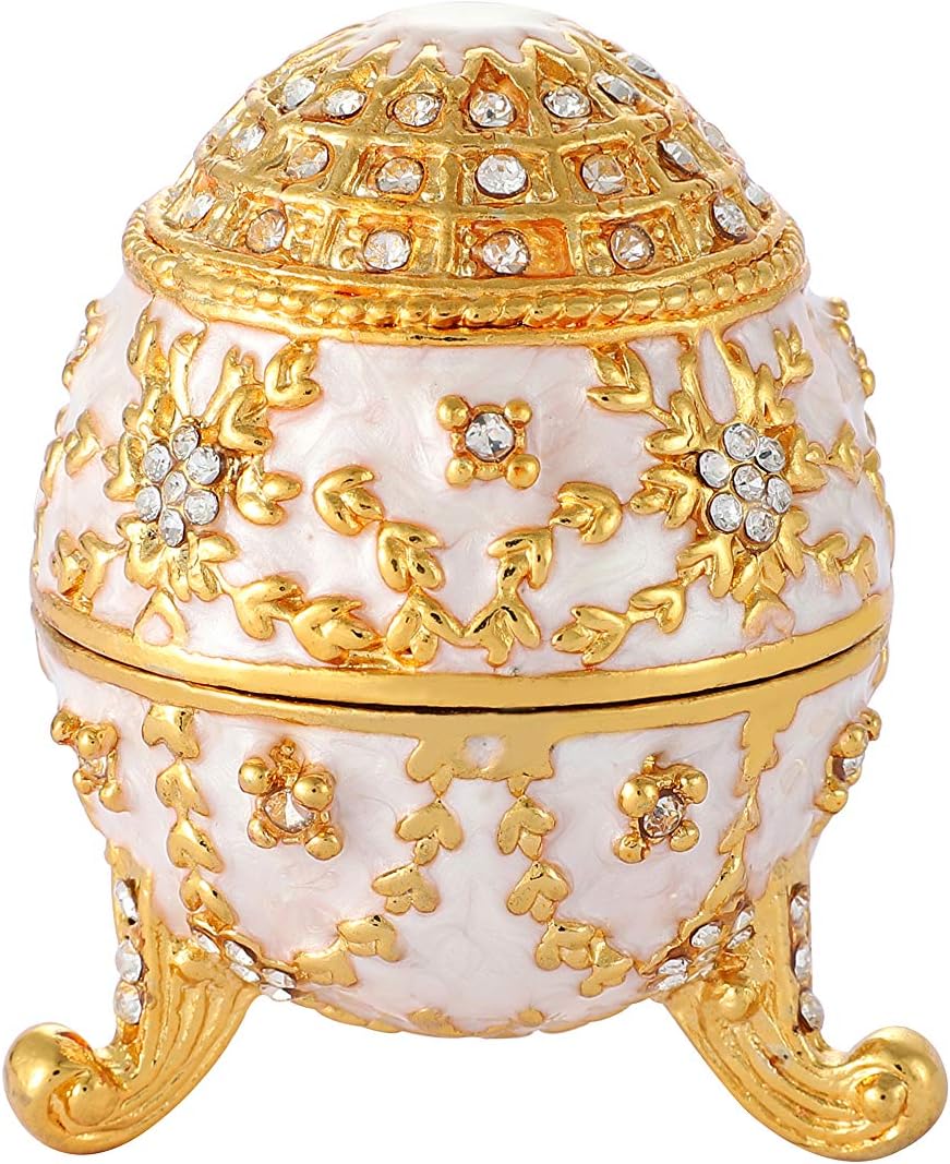 Amazon.com: QIFU Mini Easter Egg Style Hand Painted Enamel Trinket Box ...