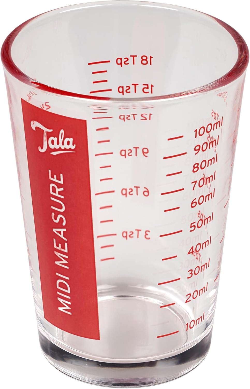Tala Glass Midi Measuring Cup, 100ml, Measures in ml, Tbsp, TSP & Fl oz ...