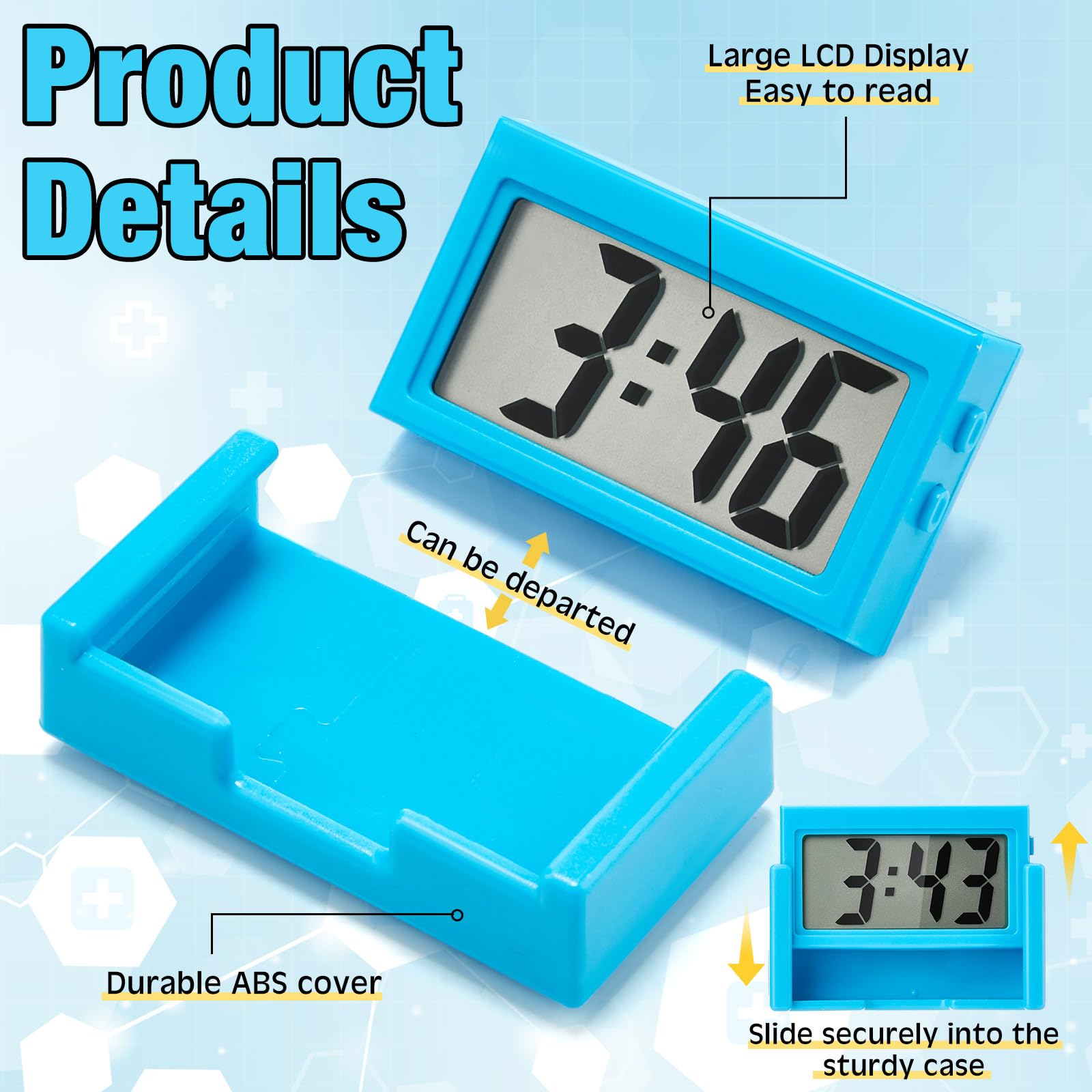 Snapklik.com : Frienda 3 Pieces Mini Digital Clock Small Digital Clock ...