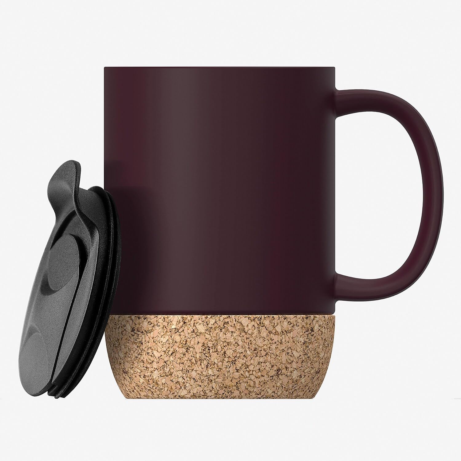asobu Cork Mug – 12 oz Ceramic Coated Coffee Mug with Cork Base, Double ...