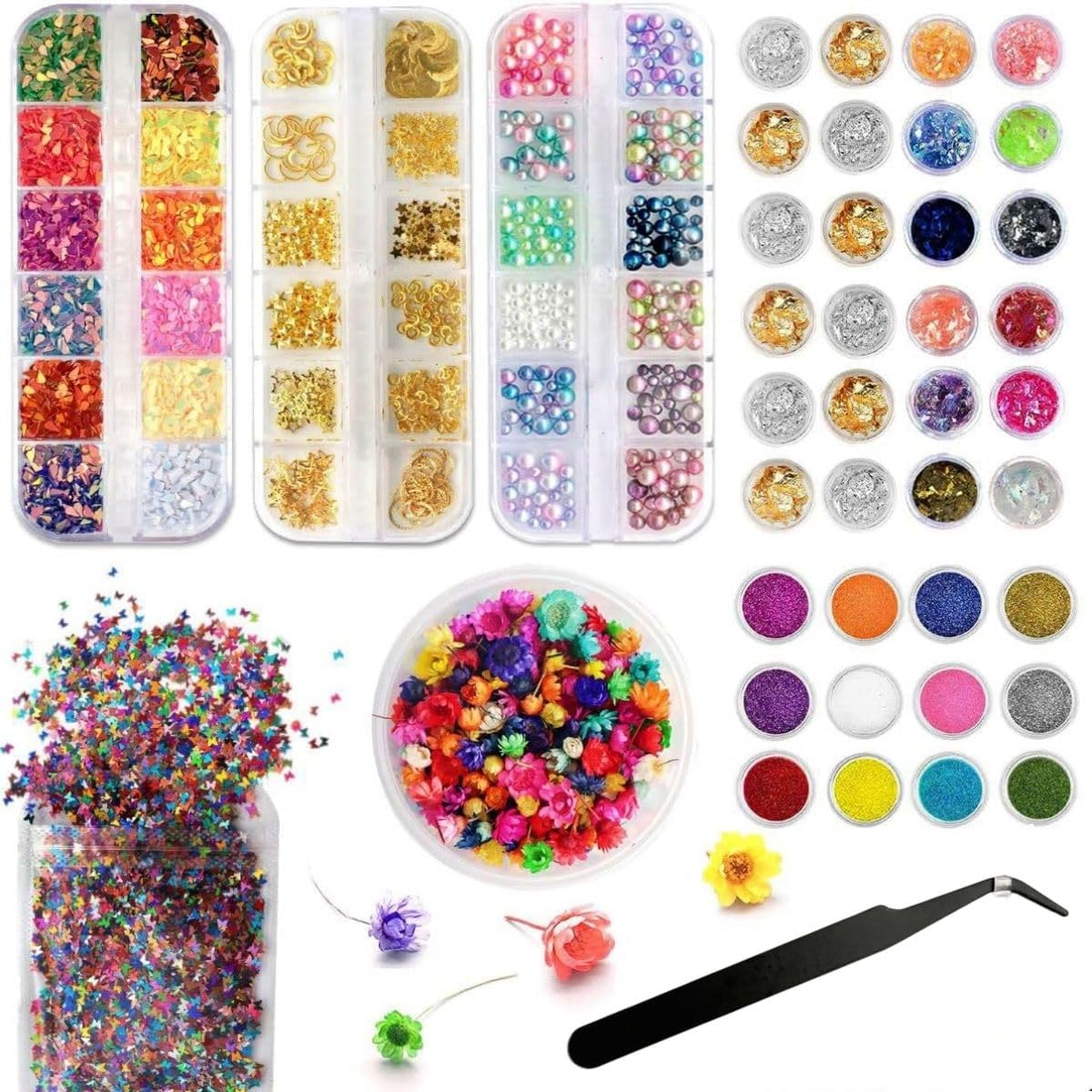 Amazon.com: Woohome 41 PCS Resin Stickers Transparent Decorate Stickers ...