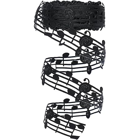 Amazon.com: 20 Yards 28 mm Hollow Music Note Ribbon Cut Out Musical ...